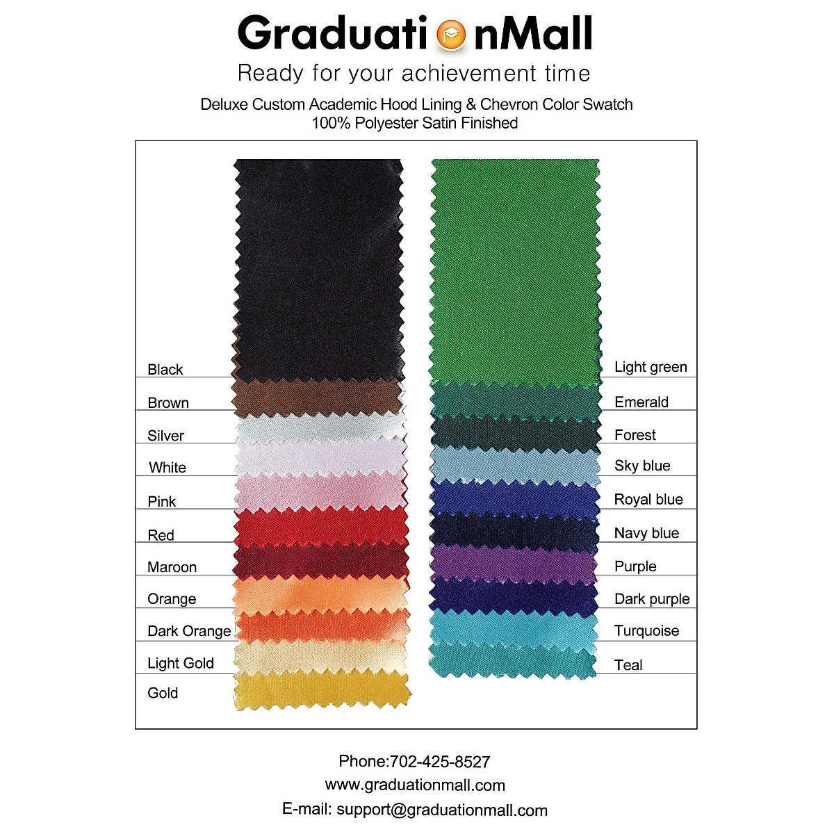 GraduationMall Custom Deluxe Graduation Doctoral Hood