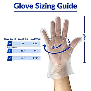Reli. Disposable Gloves, Medium (1000 Pack Bulk) (S/M/L/XL Available), Hybrid Plastic Gloves Disposable - Latex Free/Powder Free, Clear Disposable Gloves for Hand Protection/Food Handling (Med)