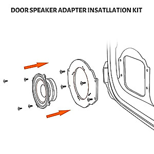 NuIth Car Speaker Adapter Bracket Speaker Wiring Harness Kit Compatible with Honda Civic Accord CRV 2008-2020, Acura 2005-2019 Aftermarket Front Rear Door 6.5 Inch Speaker Connector Cable Mount