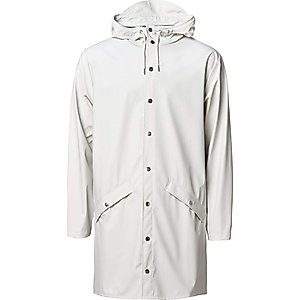 RAINS Waterproof Long Jacket - Off White - L/XL