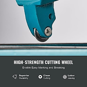 Mophorn 24 Inch Tile Cutter Single Rail Double Brackets Manual Tile Cutter 3/5 in Cap w/Precise Laser Manual Tile Cutter Tools for Precision Cutting (24 Inch)