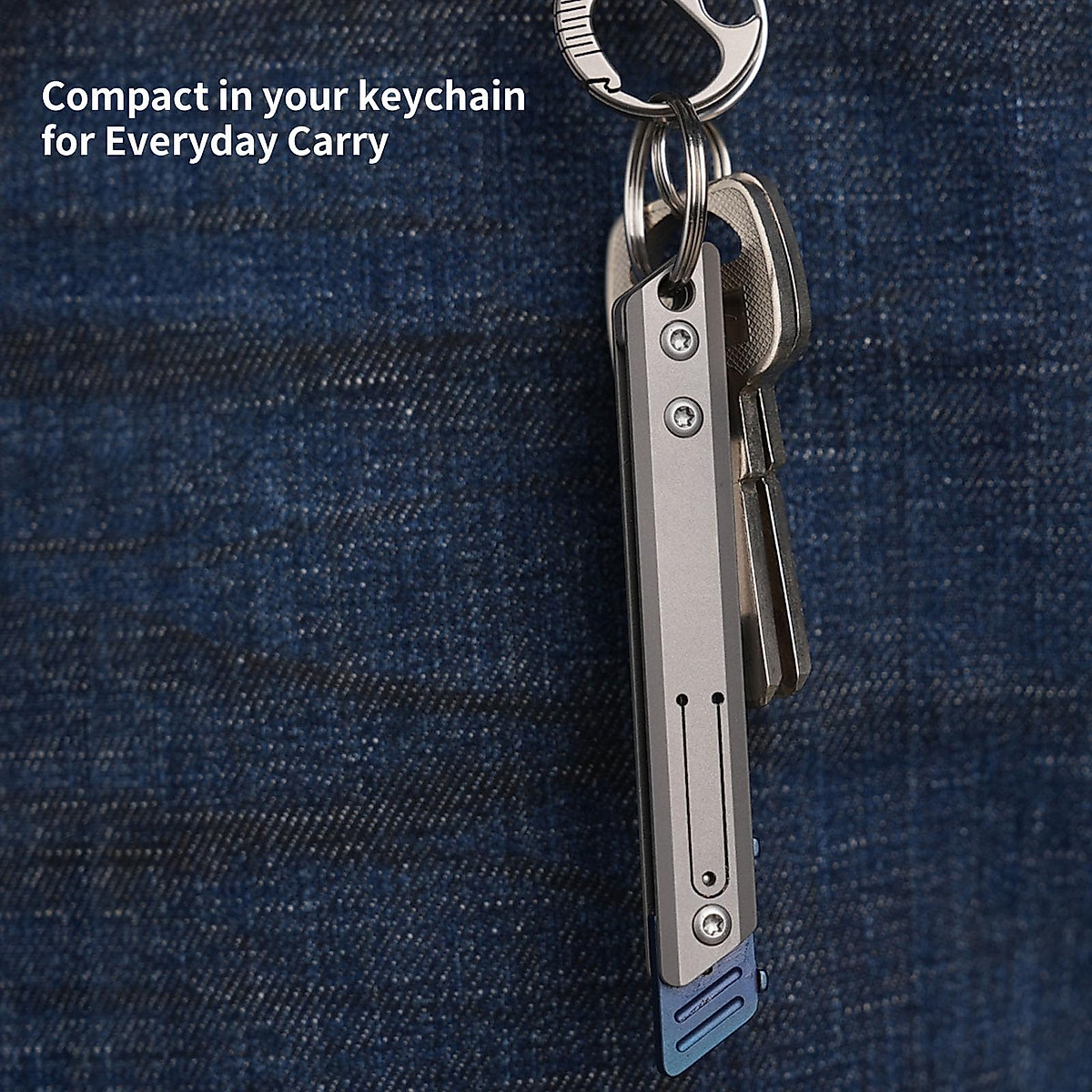 TIKIDESIGN TKK3 Foldable Titanium Utility Knife, Small EDC Pocket Knife with 10pcs Replaceable #11 Blades, Folding Pocket Utility Knife for Outdoor, Cool Gadgets gift for Men