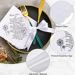 Unittype Memorial Gifts Handkerchief Funeral Favors Sympathy Handkerchiefs Remembrance Celebration of Life Bereavement Gifts(50 Pcs, Dandelion Style)