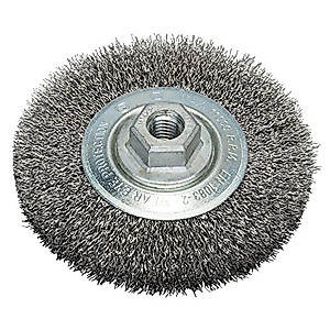 Bosch 2608622100 Wire Wheel Crimped Wire, 0.5mm Steel, 115mm x M14, Silver