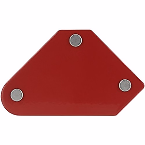 Drixet Red Painted Triangle Shape Heavy Duty Steel Magnetic Welding Setup Holders for Multiple Angles – Compact Design, 10 lbs. Capacity (4-Pack)