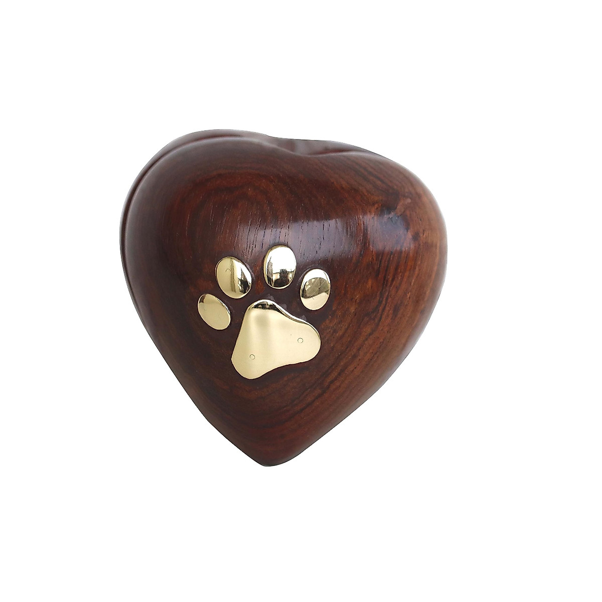 Wooden Small Heart Shape Urn for Pet Ashes | Wood Cremation Urns for Cat and Dog Ashes | Decorative Urns | Keepsake Urns | Funeral Urns | Burial Urns