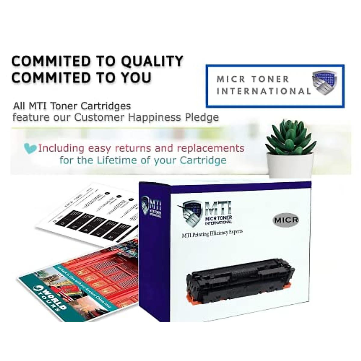 MTI 58A MICR Compatible Replacement for CF258A 258A Modified Toner | Laser Pro Printer M404n M404dn M404dw MFP M428fdw M428fdn M428dw M404 M428 | 58X CF258X Check Printing Ink