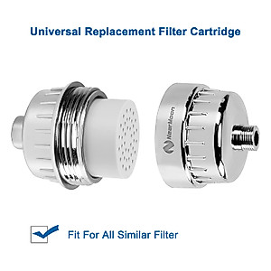 NearMoon 15 - Stage Replacement Cartridge Universal High Output Shower Filter with VC, Reduce Hard Water, Heavy Metal Impurity, Improve Skin & Hair, Fit Any Similar Shower Filter (1 pack)