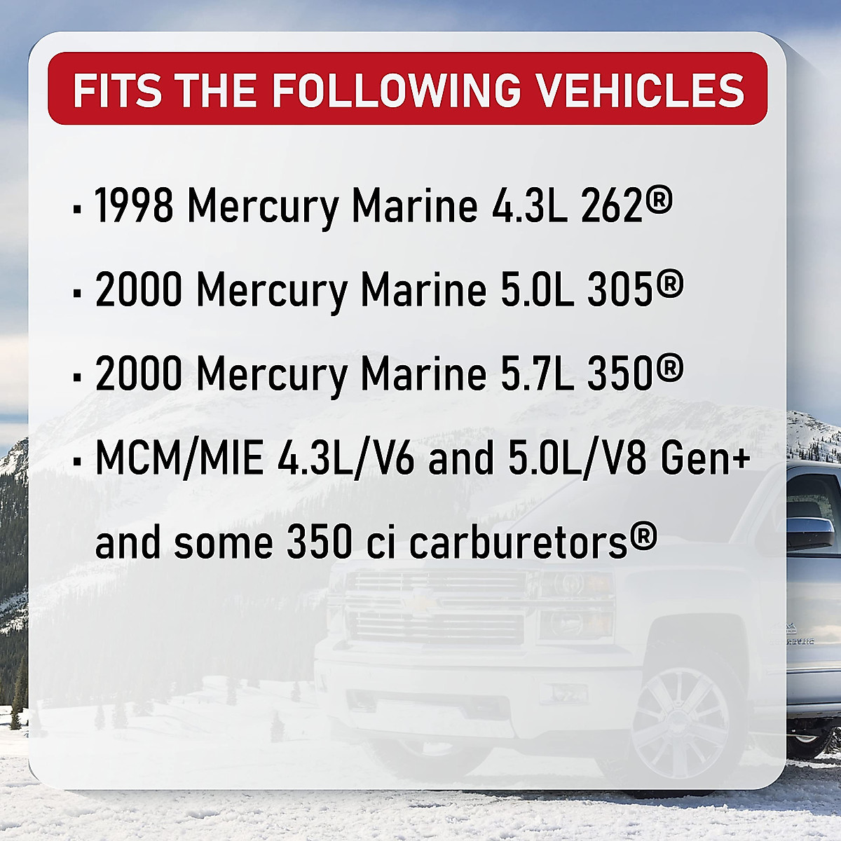 Replacement Electric Fuel Pump - Fits Mercury Boat Engines - Mercruiser, 1998 4.3L 262, 2000 5.0L 305, 2000 5.7L 350, MCM/MIE 4.3L V6, 5.0L V8 Gen+ - Replaces 861155A3, 861156A1, 18-8868