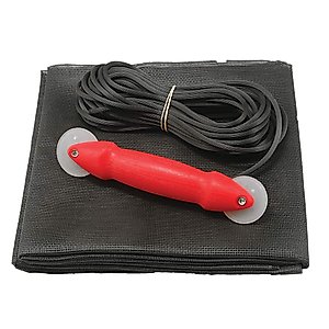 Prime-Line P 7515 Screen Door Repair Kit with Rolling Tool – Replace the Screen on Windows or Patio Doors, 36 In. x 84 In. Charcoal Fiberglass Screen Cloth and Black Spline (1 Kit)