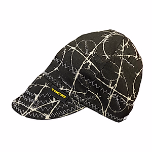 U.S. Welder by Comeaux Supply Welding Cap BLACK BARBED WIRE (7 1/4)
