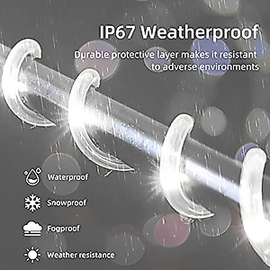 PETVAY LED Solar Rope Lights Outdoor Waterproof, 33 Ft 100 LED with 8 Flashing Modes & 800 mAh Battery, Solar Powered Outdoor String Lights for Pool Patio Garden Tree Path Camping Christmas