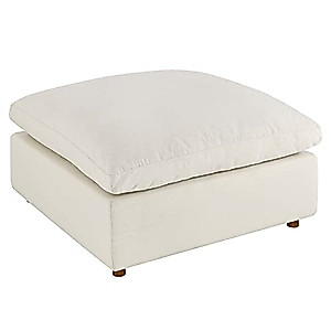 Modway Commix Down-Filled Overstuffed Upholstered 4-Piece Sectional Sofa in Light Beige