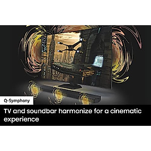 SAMSUNG QN55S90CAFXZA 55 Inch 4K OLED Smart TV with AI Upscaling with a HW-Q60B 3.1ch Soundbar and Subwoofer with DTX Virtual:X (2023)(USED)