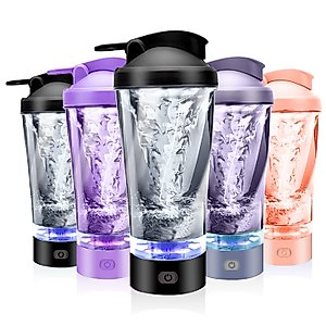 JNSTU Protein Shaker Bottle,Electric Shaker Cup,Shaker Bottles for Protein Mixes,Workout Water Bottle,Bottle Blender,Shaker Cups for Protein Shakes and Meal Replacement,Portable Rechargeable 16oz
