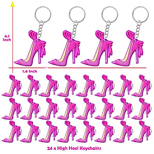 CiciBear 24 Pack Pink High Heel Party Decorations for Baby Shower, Kids Birthday, Girls Makeup Party, Bachelor, Engagement,Wedding,Bridal Shower, Gender Reveal