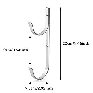 Orgrimmar Pool Pole Hanger Premium 4pc Aluminium Holder Pool Fens Hooks for Telescopic Poles, Skimmer Net, Brush, Vacuum Hose