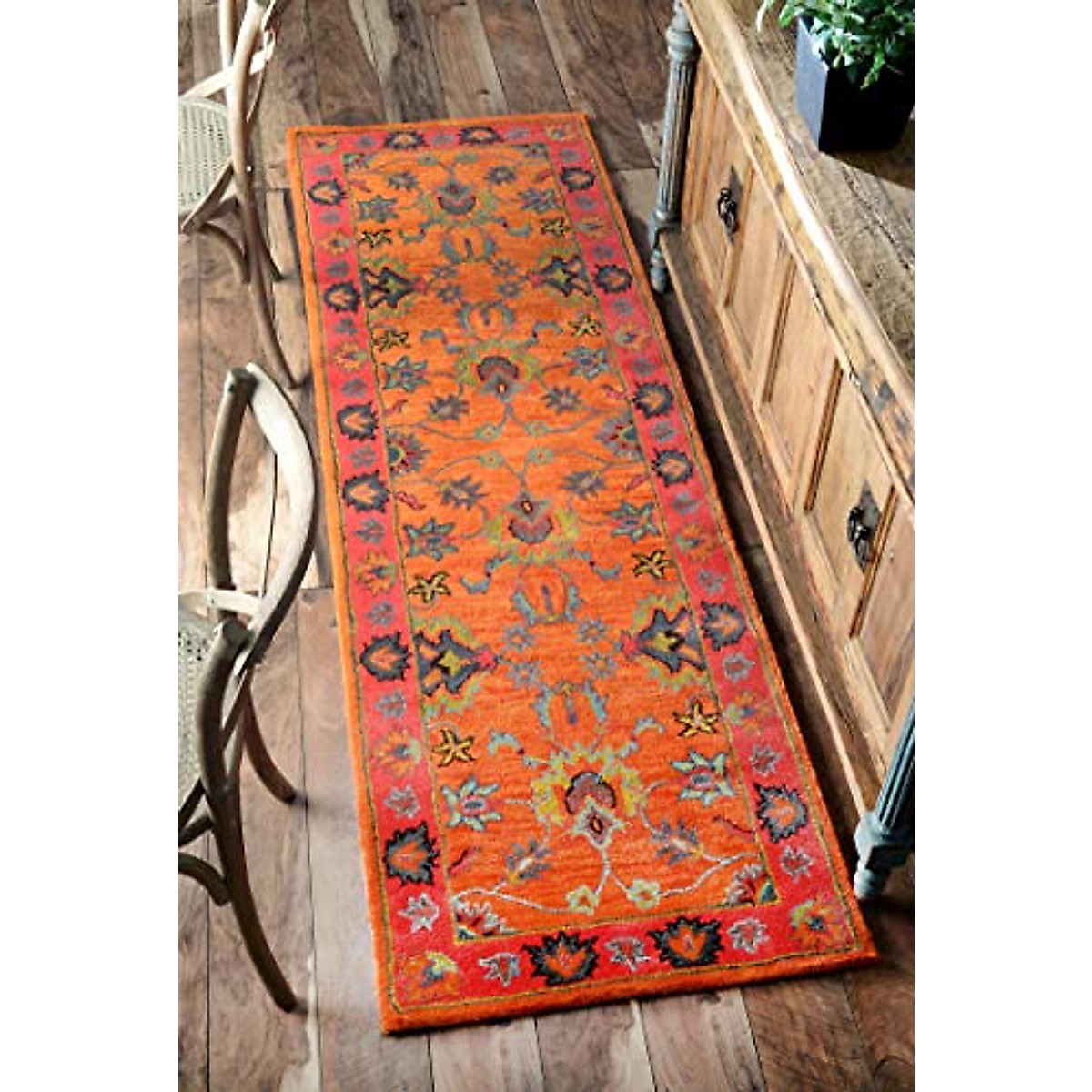 nuLOOM Montesque Hand Tufted Wool Area Rug, 8' 6" x 11' 6", Orange