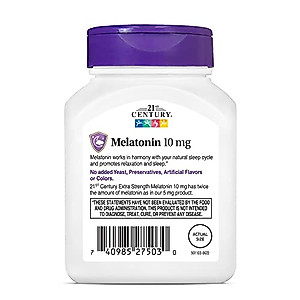 21st Century, Melatonin Quick Dissolve Tablets 10 mg, White, Cherry, 120 Count