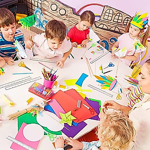 60 Pcs School Supplies Bulk Includes 30 Pcs Safety Blunt Tip Student Scissors for Kids 30 Pcs 12 Inch Plastic Rulers Back to School Supply for Student Classroom Office (Clear)