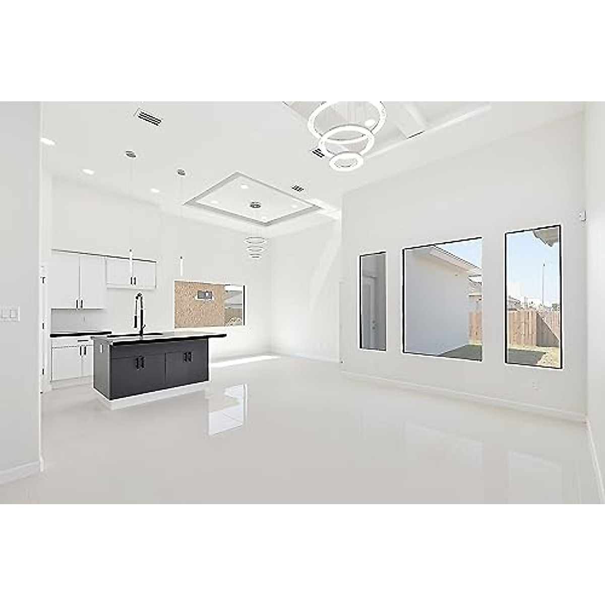 BUILDMART - 10x8 Modern AC Vent Cover - Decorative White Air Vent - Standard Linear Slot Diffuser - Register Grille for Ceiling, Walls & Floors - Texas Buildmart