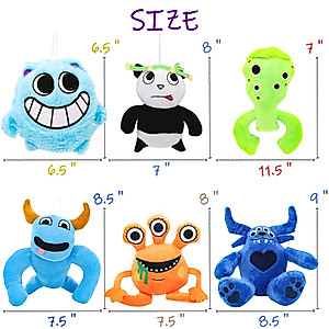 6PCS Garden of Banban Plush,10 inches Ban ban Plushies Toys,Soft Stuffed Figure Doll for Fans Gift,Soft Animal Adult and Kids - Pink