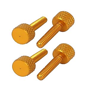 New Lon0167 Computer PC Featured Graphics Card Knurled reliable efficacy Head Thumb Screws Gold Tone 6#-32 4pcs(id:e44 6d 56 378)