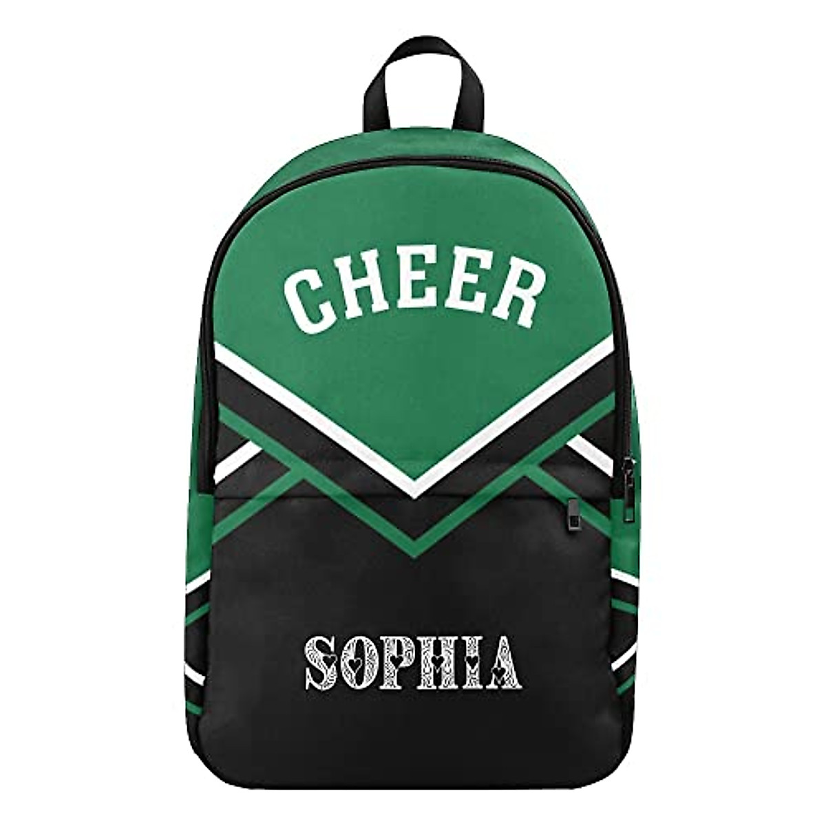 Green Cheerleaders Backpack Laptop Bag Daypack for Hiking Adult Christmas Gift, 11.8''(L)x5.51''(W)x17.72''(H)