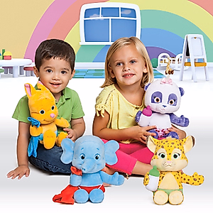 Snap Toys Word Party - Franny 10" Stuffed Plush Snuggle and Play Baby Cheetah with Bottle - from The Netflix Original Series - 18+ Months