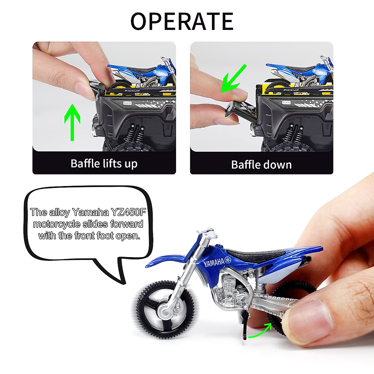 Toy Pickup Truck for Boys - Ford F150 Toy Trucks 1/24 Scale Die-Cast Model Cars with Sound and Light, Toy Cars for 3+ Year Old Boys Girls (Black)