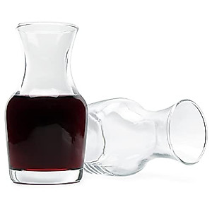Cornucopia Mini Individual Wine Carafes (6-Pack); 6.5 oz Single-Serving Personal Size Decanters for Dinner Parties, Wine Tastings, and More