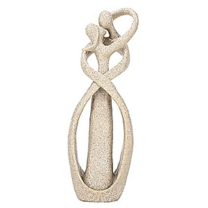 Sandstone Sculpture,Handmade Sandstone Kiss Lovers Couple Statue Sculpture Carved Figurine Art Craft Decoration,for Home, Office and Studio Decoration