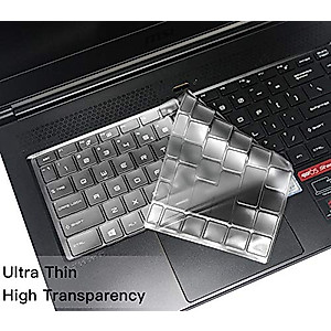 CaseBuy Premium Clear Keyboard Cover for MSI GS65 GF63 Stealth Thin 15.6"/MSI PS63 P65 WP65 WS65 15.6 Inch/MSI PS42 14 Inch Gaming Laptop, Ultra Thin Dustproof Protective Skin, TPU