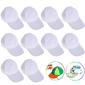B bangcool DIY Kids Baseball Caps Hats - White DIY Creative Painting Polyester Sun Hat Sports Cap for Kids