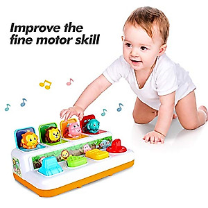 BACCOW Baby Toys 6 to 12-18 Months, Musical Pop-up Toys for 9 Months 1 Year Old Boys Girls Gifts Toddler Infant Toys