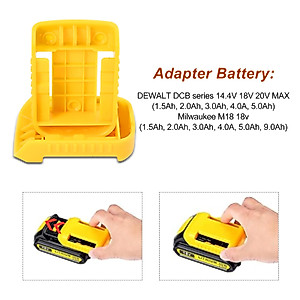 30pas Tool Holders and Battery Holder for Dewalt 20v Wall Mount Hanger Battery Drill Tool Storage Shelf for Milwaukee M18(Yellow)