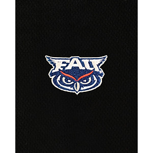Vantage Apparel Men's Collegiate Micro Mesh Performance Black 1/4 Zip Pullover, Florida Atlantic Owls, Large