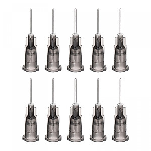 uxcell Industrial Blunt Tip Dispensing Needle with Luer Lock for Liquid Glue Gun, 22G 1/2", 10 Pcs (Black)