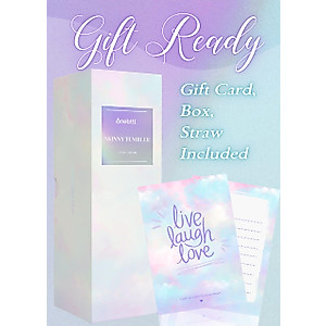 Onebttl Godmother Gifts, Mothers Day Gifts for Godmother, 20 oz Skinny Stainless Steel Tumbler Travel Mug for Best Friend, Aunt, Sister, Best Godmother Ever Glitter Blue Purple