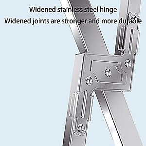 AKDXM Portable Drying Rack Foldable Bold Stainless Steel Hanger Adjustable Large-Capacity Metal Hanger Windproof Hook Suitable Indoor Outdoor Simple Clothes Poles,120 to 160x75x1400cm