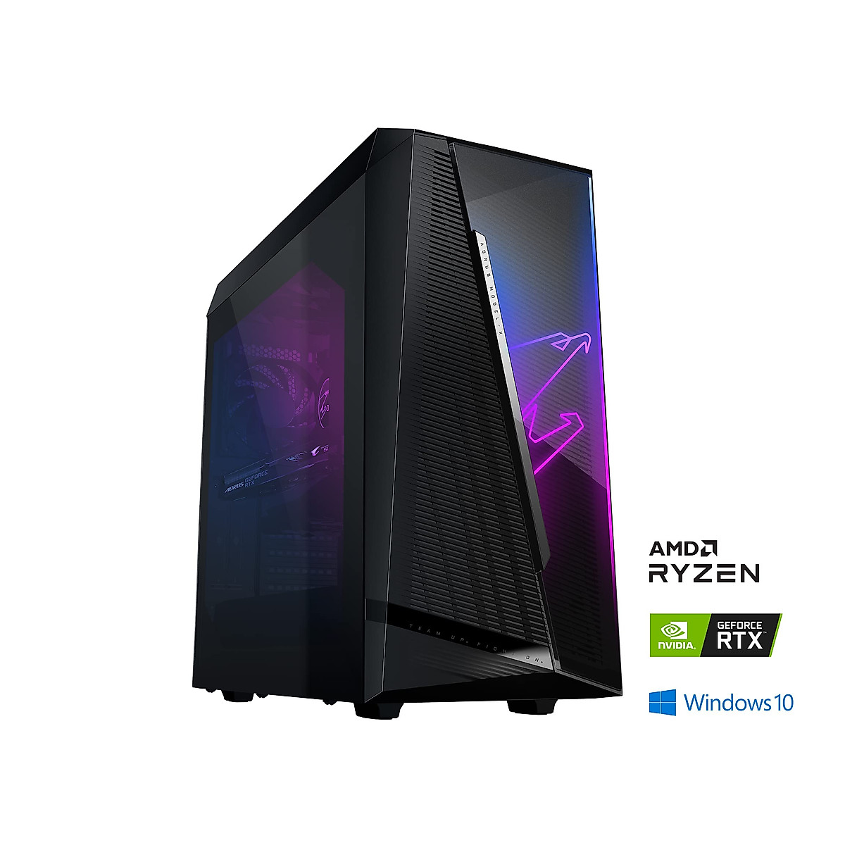 GIGABYTE AORUS Model X Gaming PC Computer Desktop (AMD R9 5900X, NVIDIA GeForce RTX 3080 GDDR6X 10GB, 32GB DDR4 RAM, 3TB M.2 SSD) - GB-AMXR9N8A-20A1