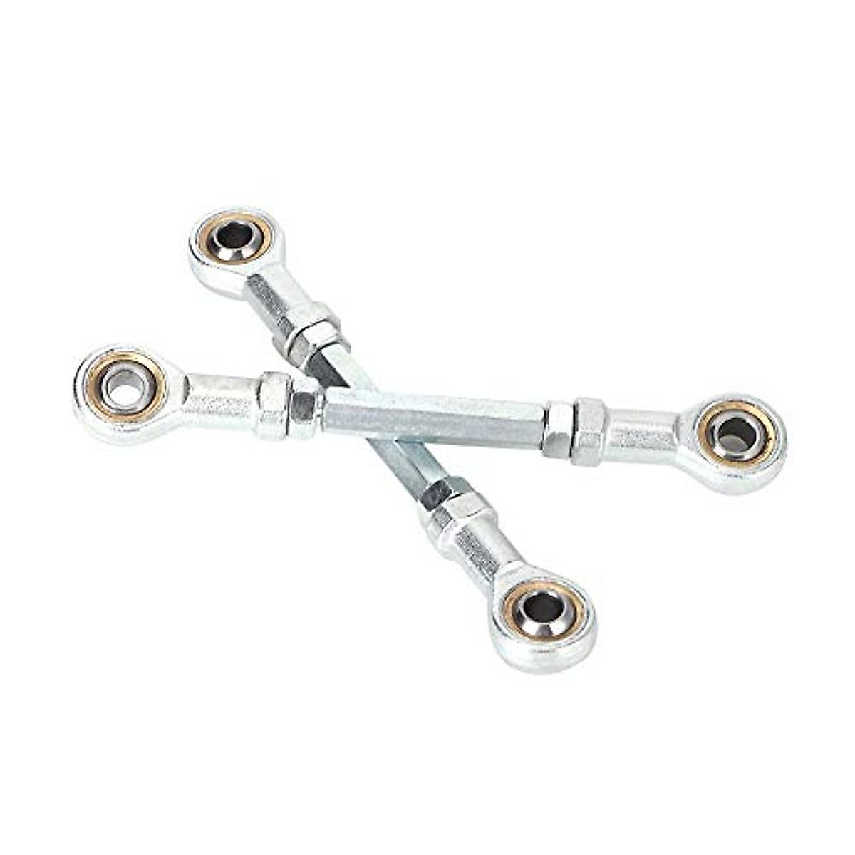 Aramox 2pcs 150mm -170mm 8mm Steering Tie Rod Kit Ball Joint Motorcycle Steering Column Joint Steering Tie Rod for 49cc Electric Mini ATV Kart