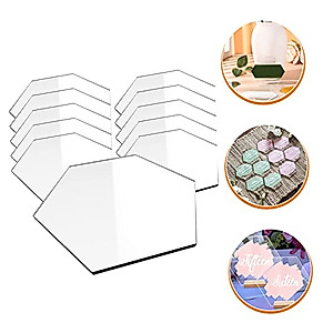 CONGARTENO 20pcs Transparent Seat Card Coffee Bar Sign Wedding Centerpieces for Tables Reserved Signs for Wedding Coffee Signs for Coffee Bar Wedding Decoration Emblems Acrylic Place Cards