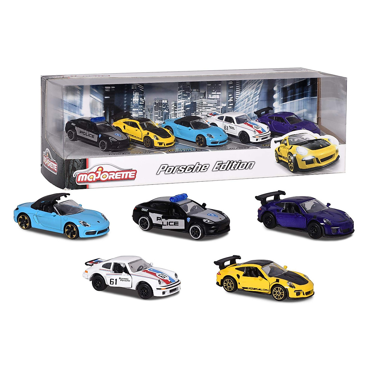 Majorette 1:64 Porsche Edition 5-Pack Die-cast Cars, Toys for Kids and Adults (212053171)