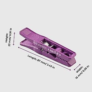 Plasti-Flex Clothes Pins – Heavy-Duty Plastic Clothes Pins – Clothespins for Hanging Clothes, Drying, Clipping – Laundry Clips for Drying Clothes with Pinch Mechanism - Purple, 40 Packes
