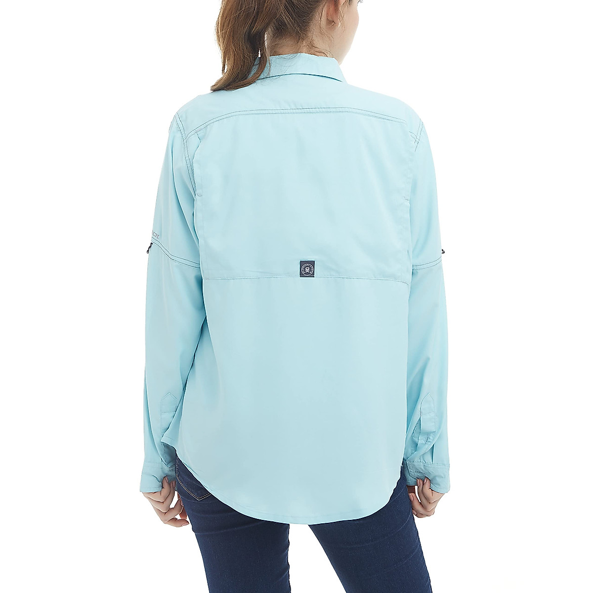 Little Donkey Andy Women's UPF 50+ UV Protection Shirt, Long Sleeve Fishing Shirt, Breathable and Fast Dry Blue XXL