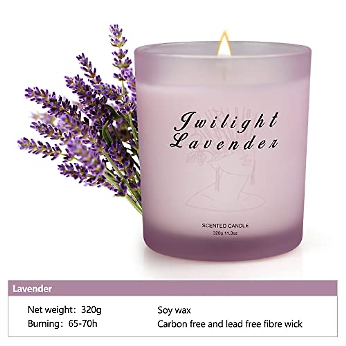 2 Pack Lavender Candles | Candles For Home Scented | 11.3 oz 100% Natural Soy Wax|70 Hours Burning Times | Aromatherapy Candles Gifts For Women Birthday Mom Best Friends | House Warming Gifts New Home