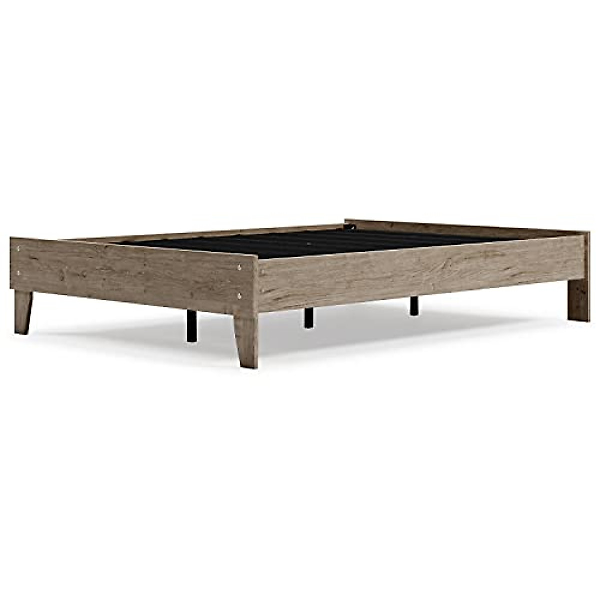 Signature Design by Ashley Oliah Contemporary Full Platform Bed, Natural Wood Grain