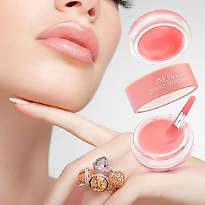 Lip Scrub Mask, Lip Sleeping Mask with Double Effect, Repair Lip Mask for Dry, Cracked Lips, Lip Moisturiser for Lip Treatment Care, Lip Repair Balm (Strawberry)