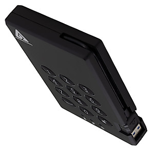 Apricorn 1TB Aegis Padlock USB 3.0 256-bit AES XTS Hardware Encrypted Portable External Hard Drive (A25-3PL256-1000)